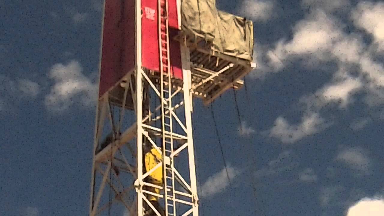 me climbing the derrick - YouTube