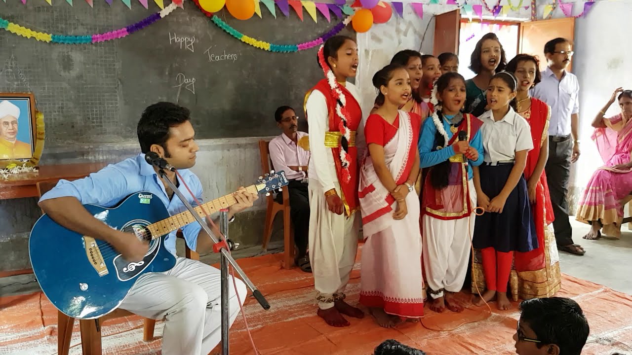 "Jol Phoring" song chorus by the students on Teacher's Day celebrations ...