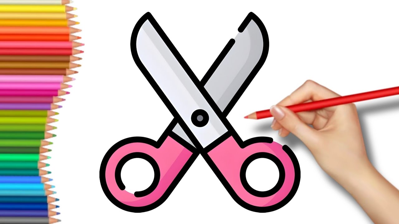 Scissors ️ | Painting and Colouing for Kids and Toddlers - YouTube