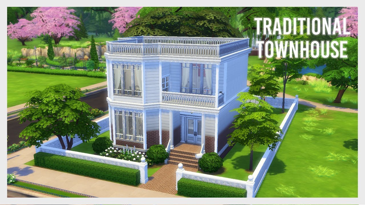 Traditional Townhouse | The Sims 4 Speed Build - YouTube