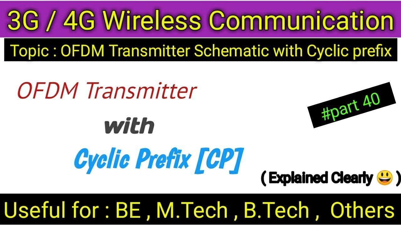 OFDM transmitter schematic with cycic prefix (CP) explained block wise ...