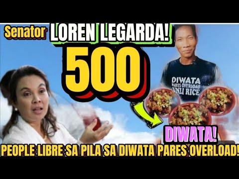 NAKUPO PATI SENATOR LOREN LEGARDA NAGLIBRE 500 PEOPLE PARES UNG PILA SA ...