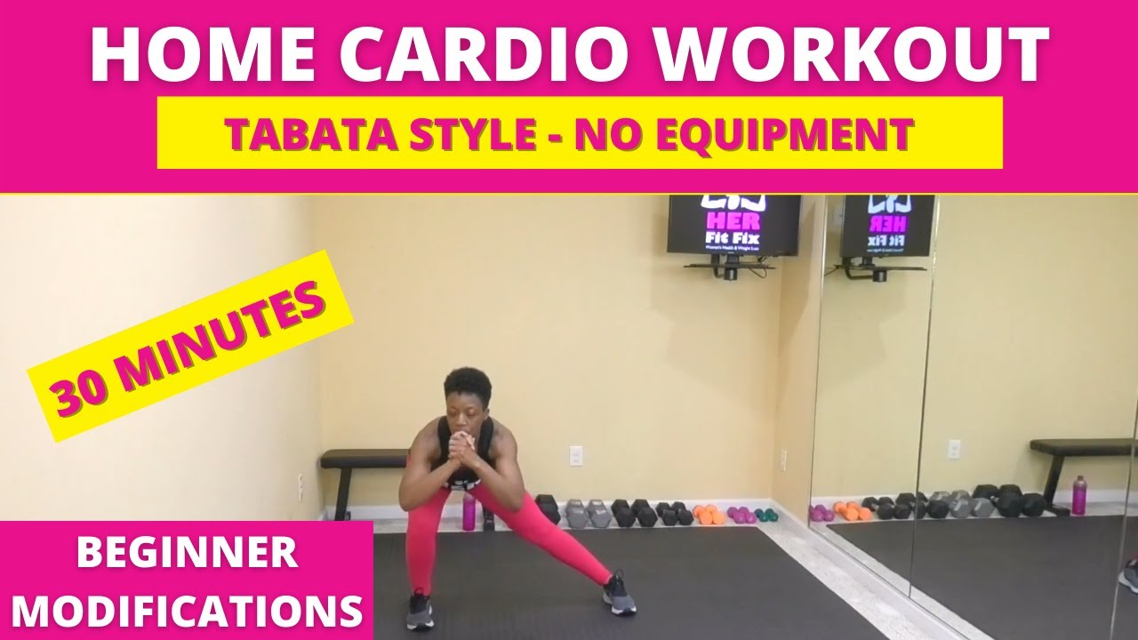 30 Minute Tabata Style Cardio Workout with Modifications for Beginners ...