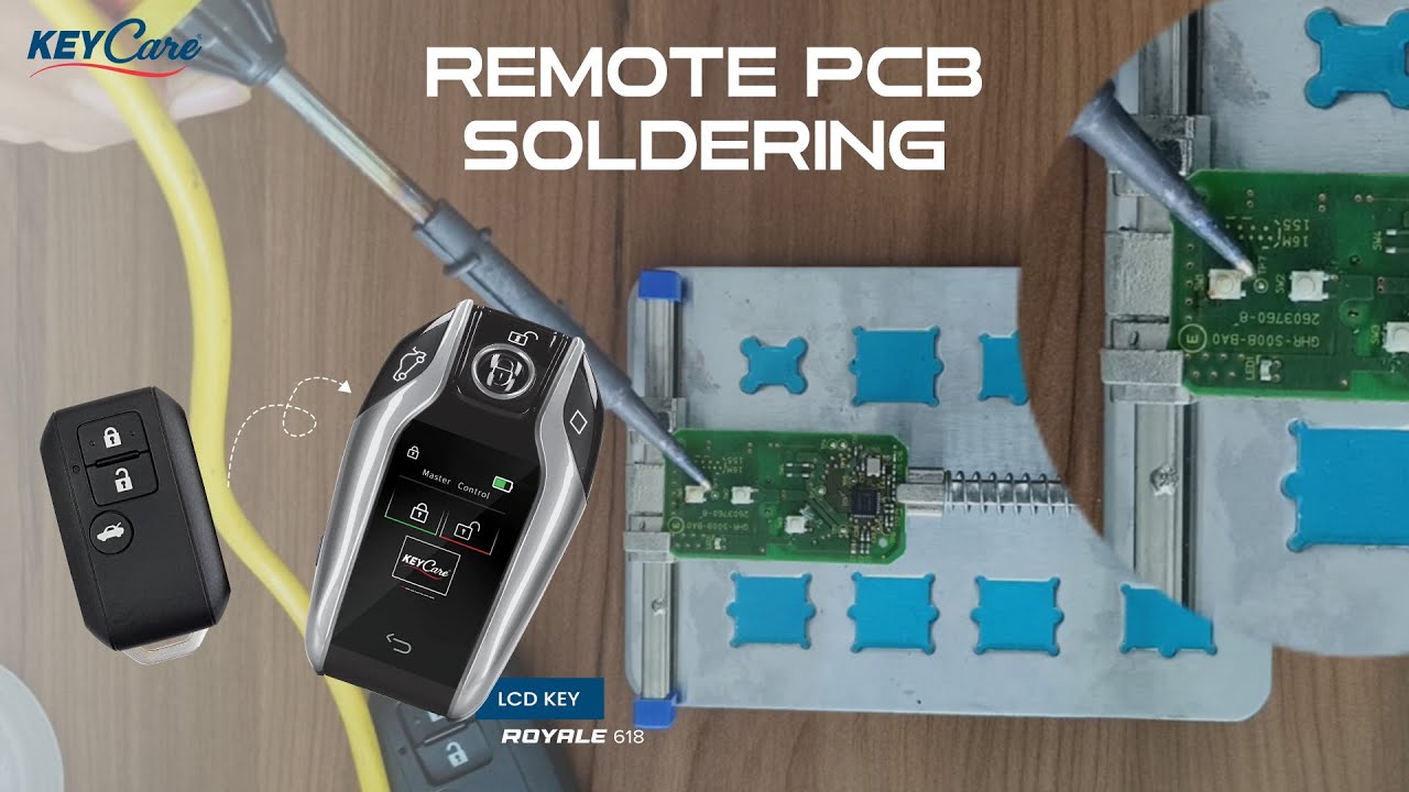 KeyCare LCD car remote key soldering process for DIY customers - YouTube