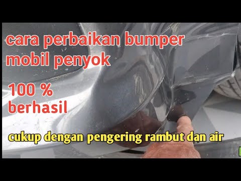cara mudah mengatasi bumper plastik mobil yg penyok ... - YouTube