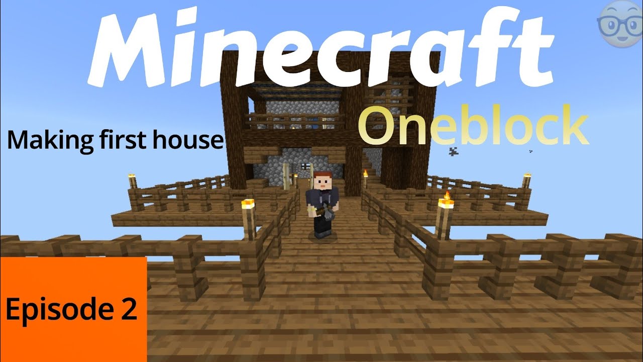 Making first house in oneblock minecraft @BLUES_GAMER_Yt - YouTube