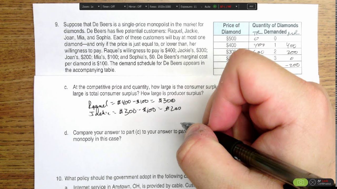 Micro Unit 5 Day 6 Problem #9c - YouTube