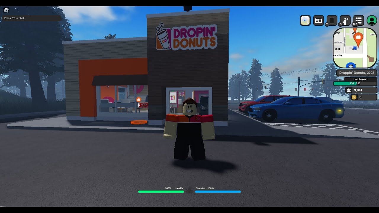 Playing CRP Maple County as a Dropin Doughnut worker! | ROBLOX - YouTube