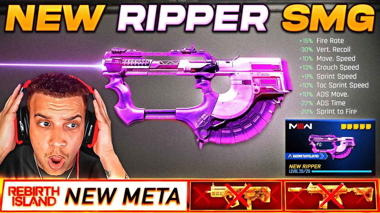 The NEW RIPPER SMG is META on Rebirth Island 👑 - YouTube