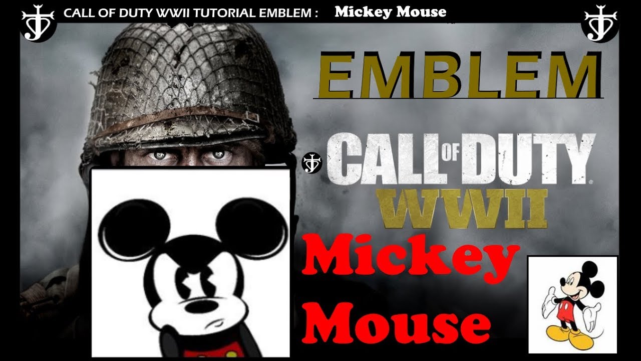 Mickey Mouse - COD WW2 Emblem Tutorial - Call Of Duty WWII emblem ...