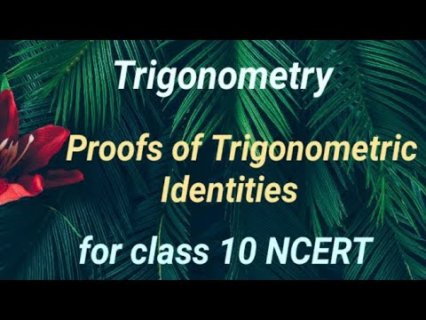 Proofs of Trigonometric Identities/ Trigonometry/ for class 10 NCERT ...