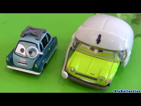 Cars 2 toys Acer with Helmet Movie Moments Diecast Professor Z Disney Pixar toy review Blucollection