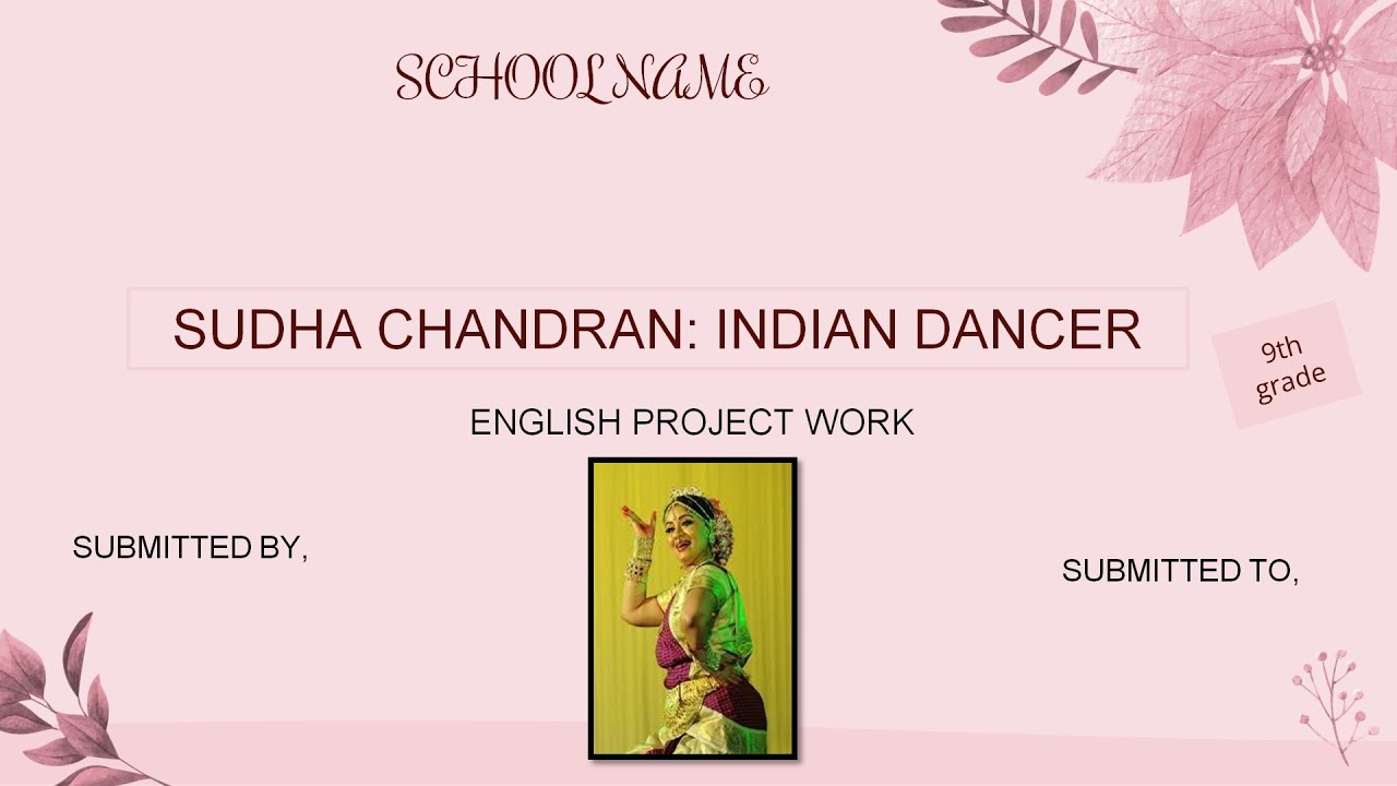 About the great Indian Dancer Sudha Chandran - YouTube
