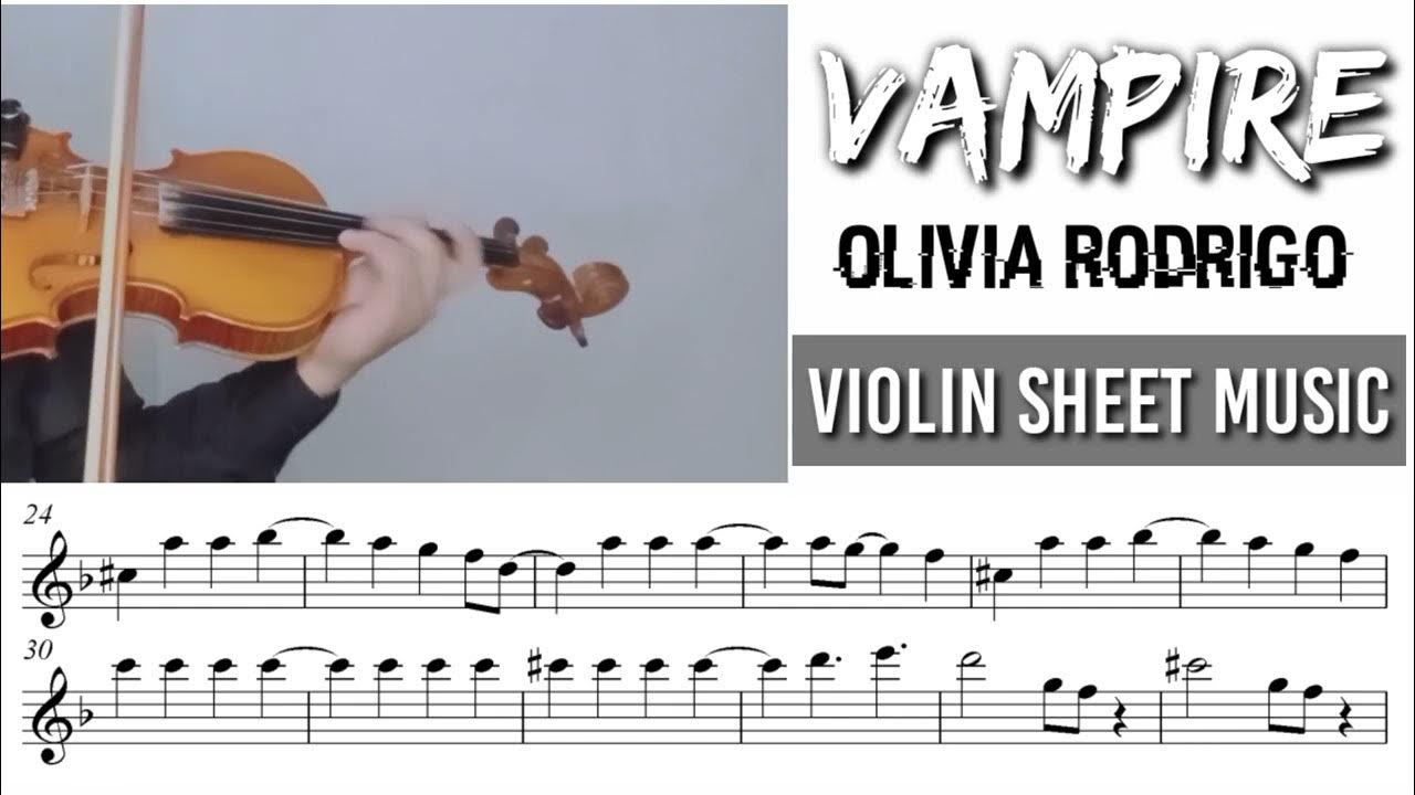 Free Sheet || Vampire - Olivia Rodrigo || Violin Sheet Music - YouTube