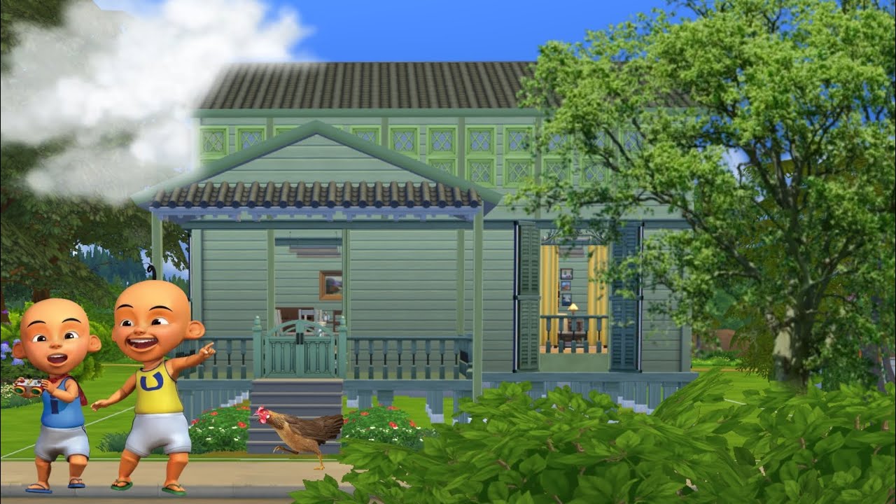 Upin & Ipin house build in The Sims 4 (No CC) - YouTube