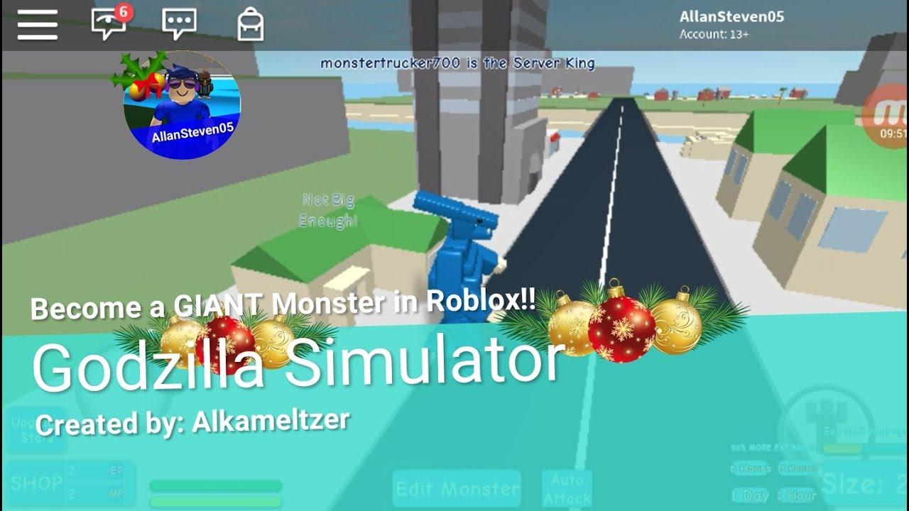 Become a GIANT Monster in Roblox!! - Godzilla Simulator by Alkameltzer ...