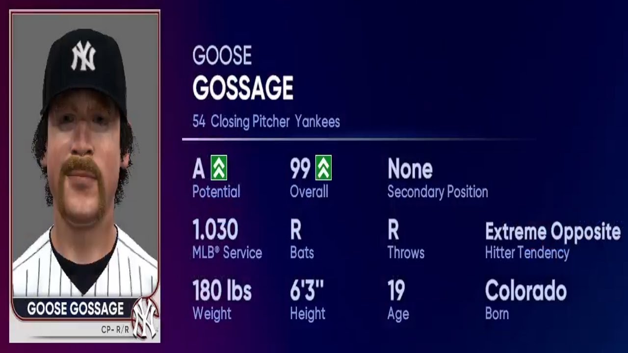 How To Create Goose Gossage MLB The Show 22 - YouTube