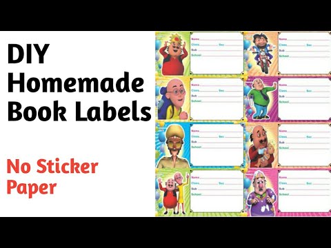 DIY Homemade Book Labels | No Sticker Paper | Book Labels | Gokdy ...