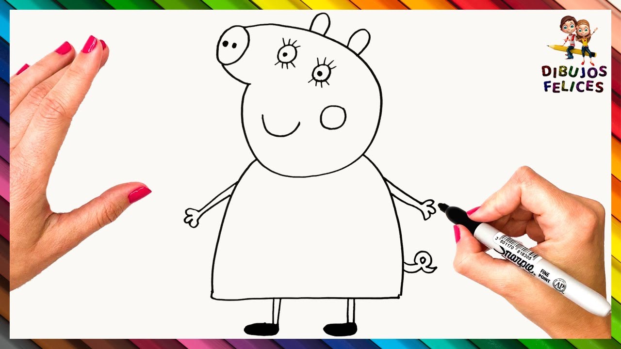 Cómo Dibujar A Mamá Pig De Peppa Pig 🐷 Dibujos Para Niños - YouTube