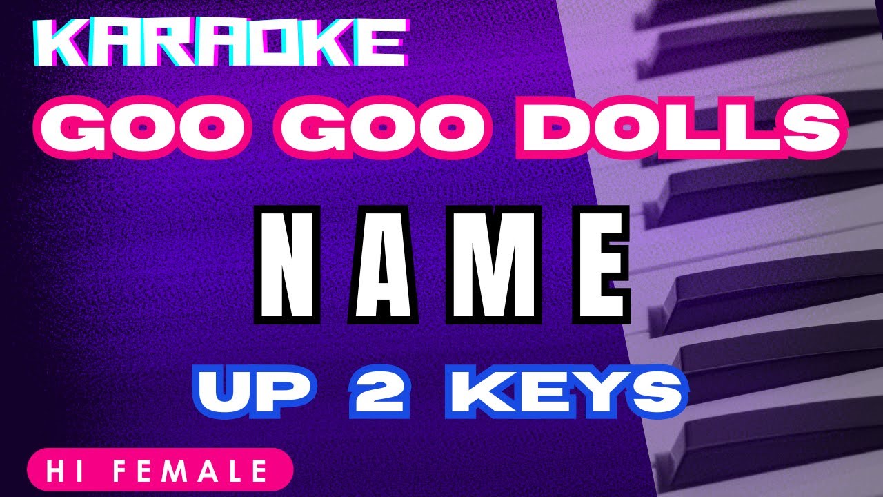 Goo Goo Dolls - Name (Piano Karaoke) - Key of Db - Up 2 Keys - Low ...