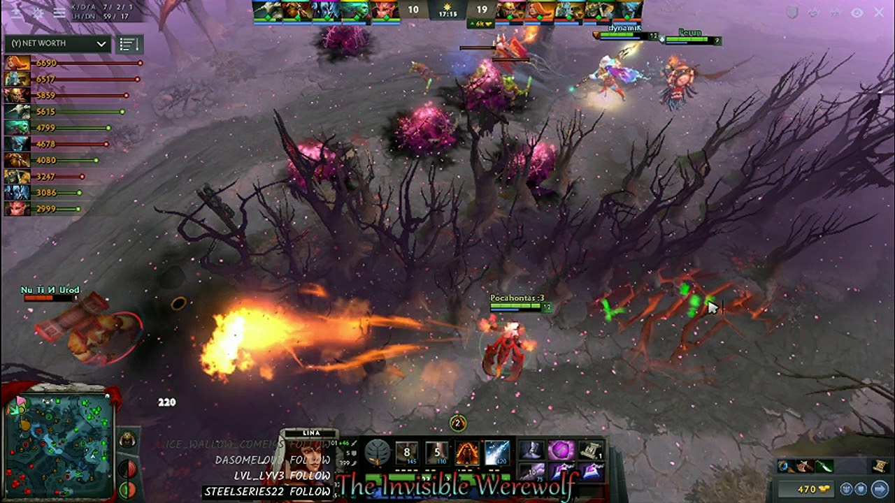 Dota 2 : Lina - The Invisible Werewolf [RAMPAGE] - YouTube