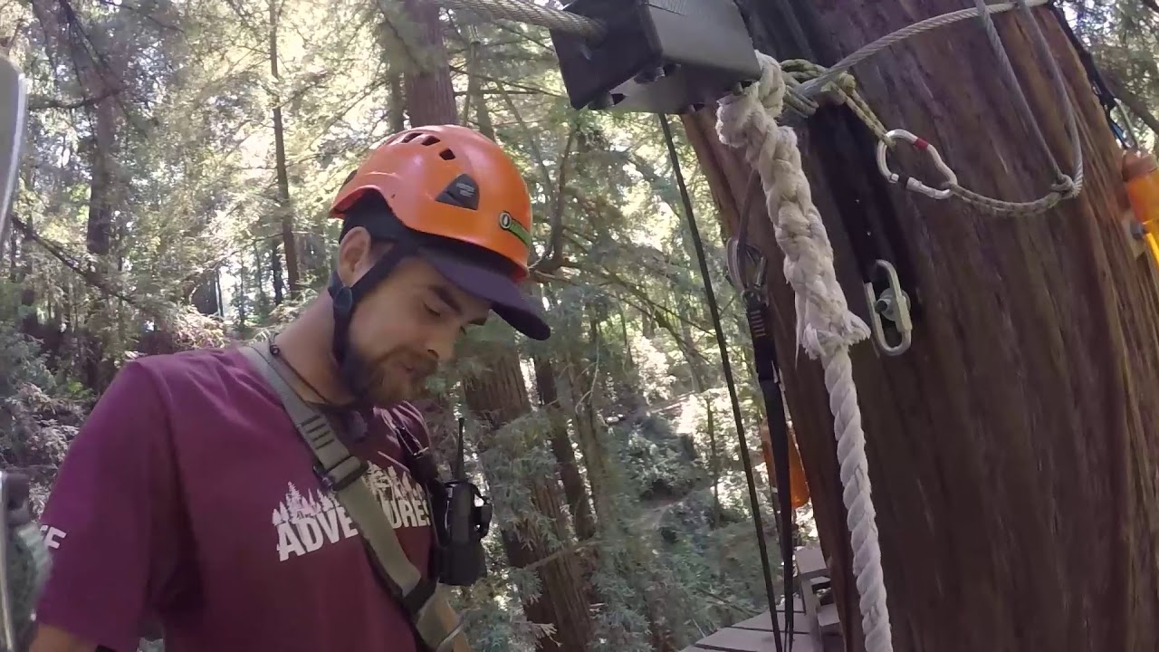 Treetops In Motion : Ziplining in Santa Cruz - YouTube