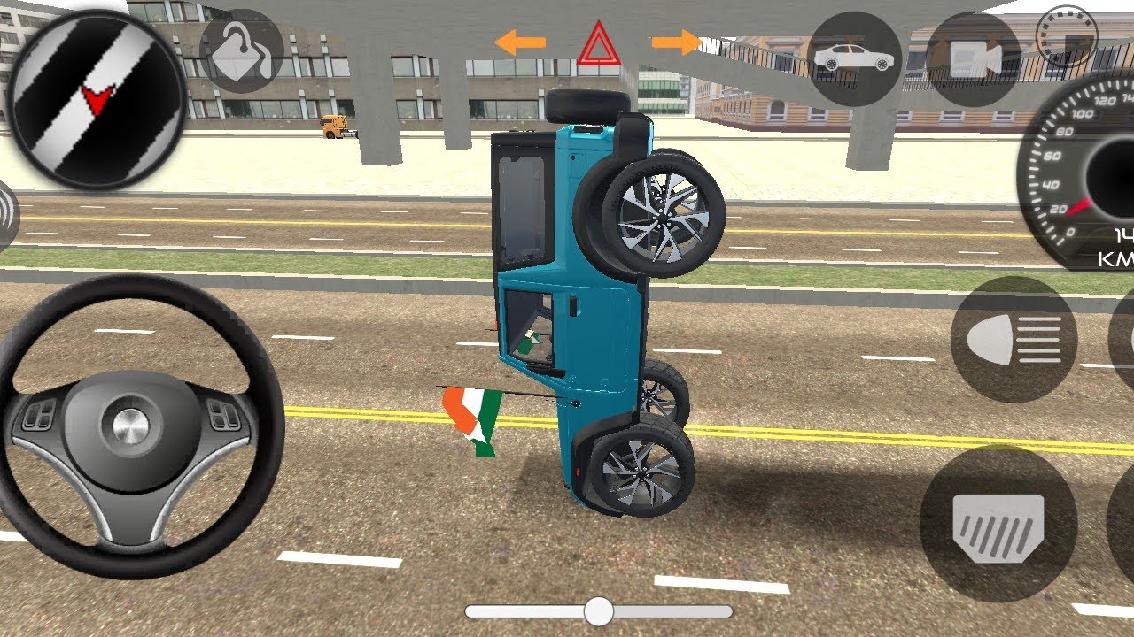 Indian car simulator new Mahindra Thar in sky-blue color modification ...