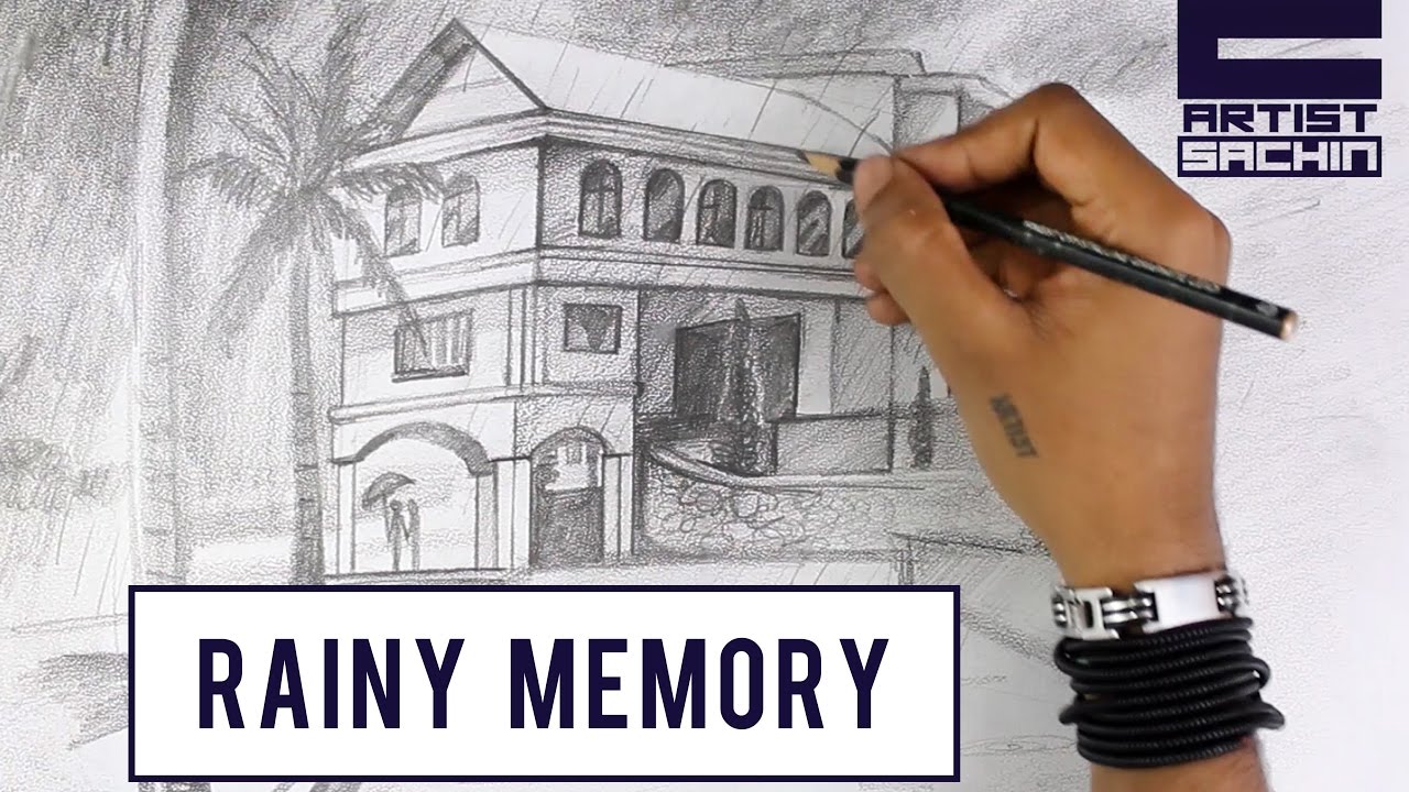 Rainy Memory | Graphite Pencil Art - YouTube