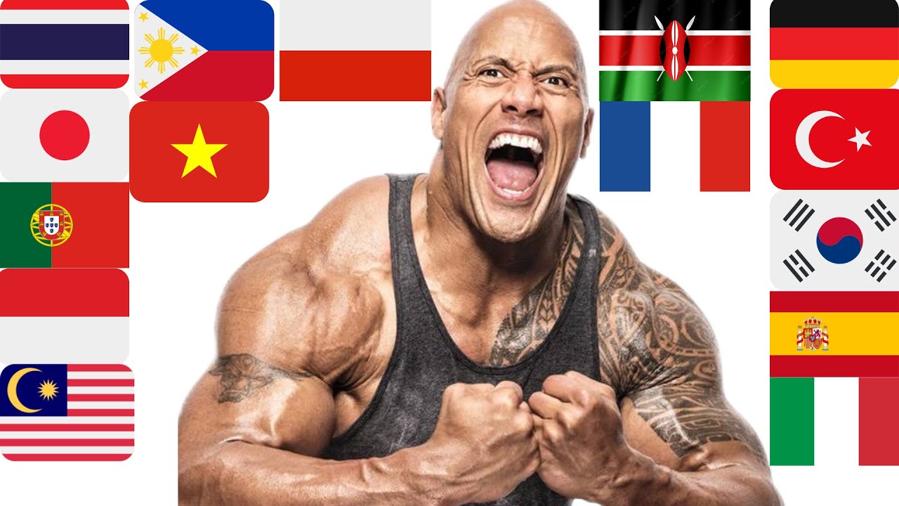 The Rock in different languages - YouTube