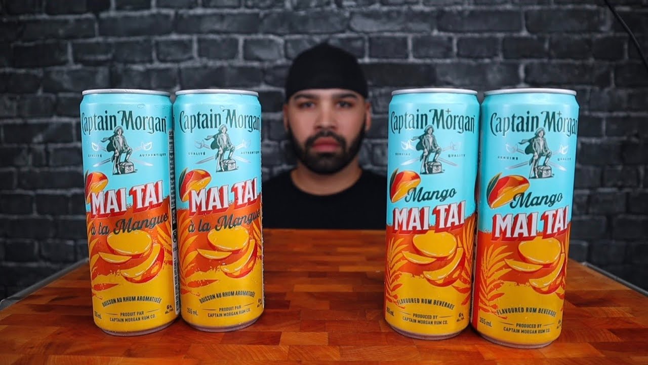 (ASMR) CAPTAIN MORGAN MANGO MAI TAI RUM DRINK REVIEW - YouTube