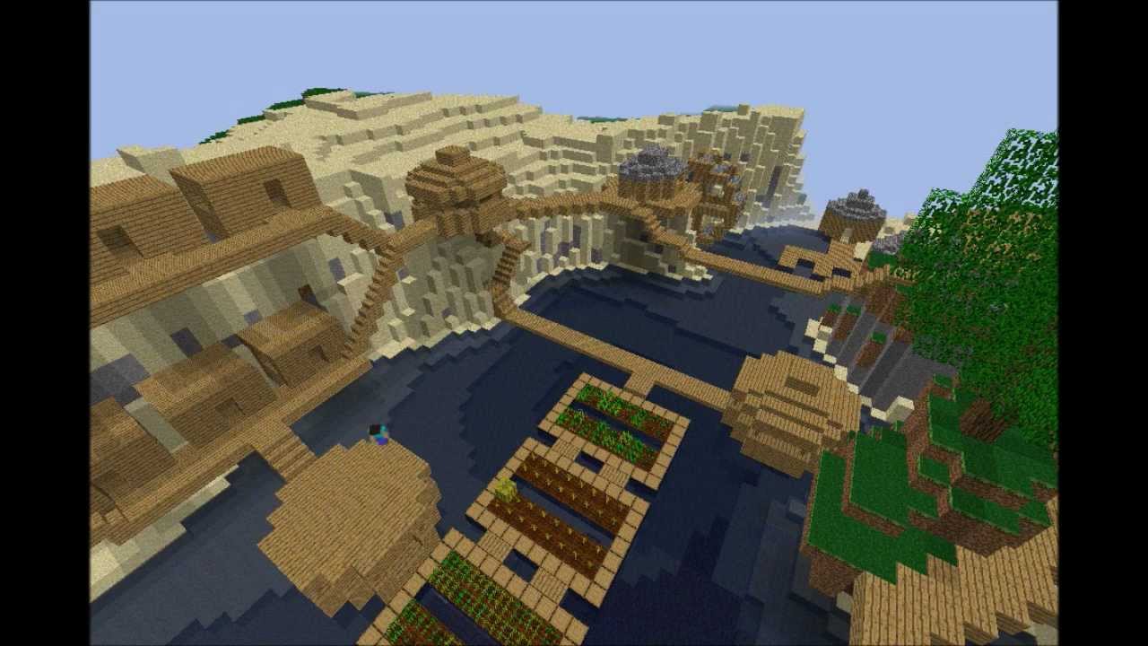Minecraft: Pocket Edition Timelapse - Cliffside Village - YouTube