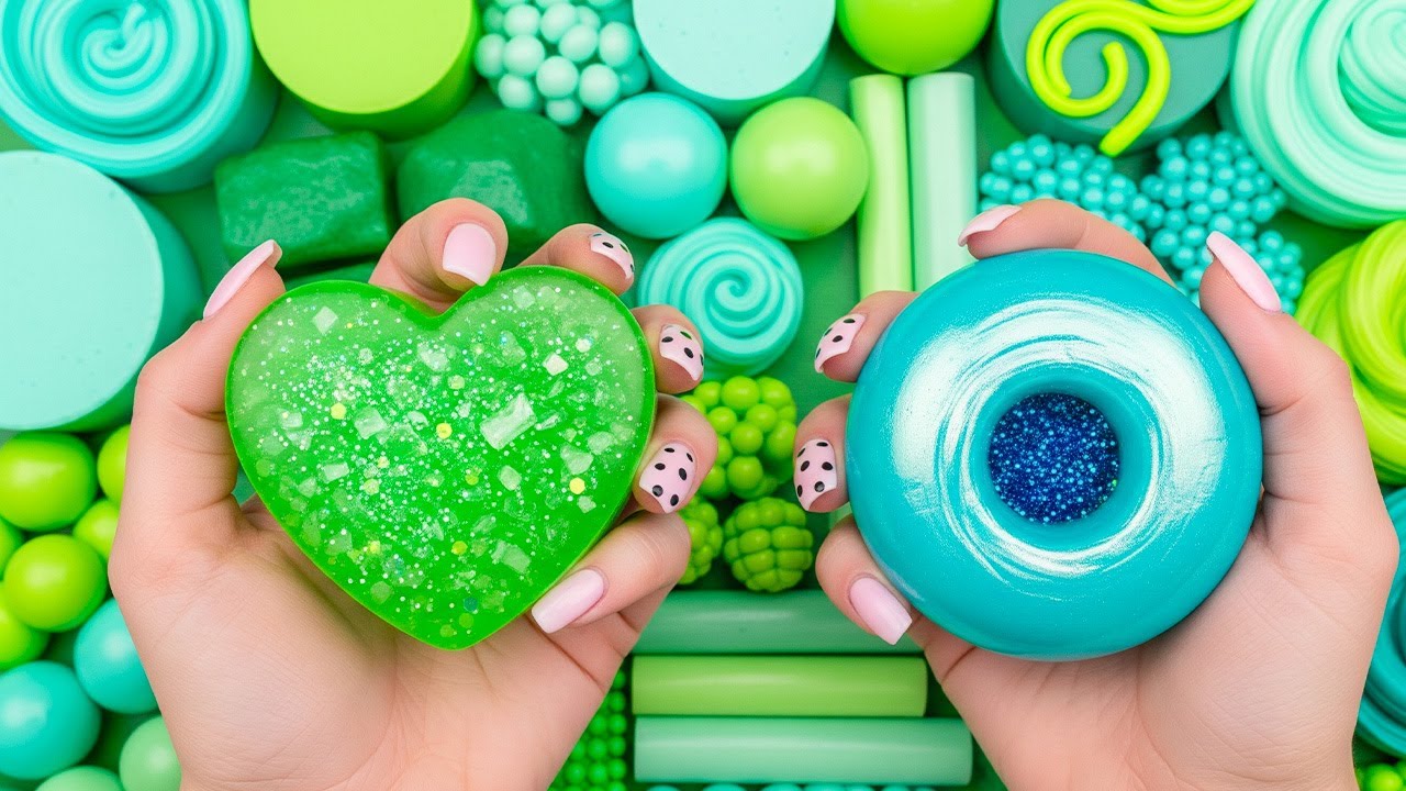 CRUSHING GREEN LIGHT HEART★ASMR SOAP★GLITTER & STARCH★💚 | Sprunki Real ...