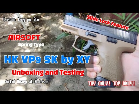 HK VP9 SK Airsoft Gun Spring Type (toy only) UNBOXING AND TESTING - YouTube