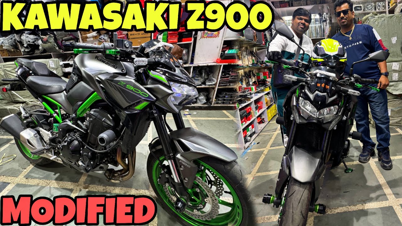 KAWASAKI Z900 Most Loaded Modification | Frame slider | Side Stand ...