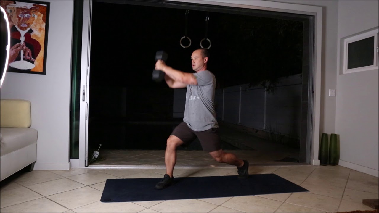 Split Stance Dumbbell Chop - YouTube