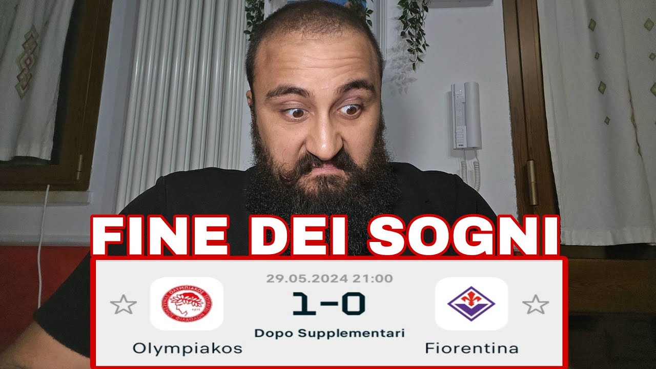 CHE MAFIATA 🔴 OLYMPIAKOS FIORENTINA 1-0 🔴ITALIANO SEI UN COGLION3 PARTE ...