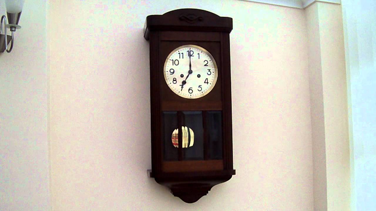 DUFA EDWARDIAN TING TANG CHIME STRIKING WALL CLOCK - YouTube