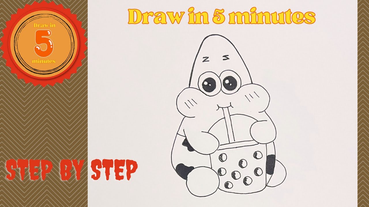how to draw patrick star from SpongeBob | cute drawings - YouTube