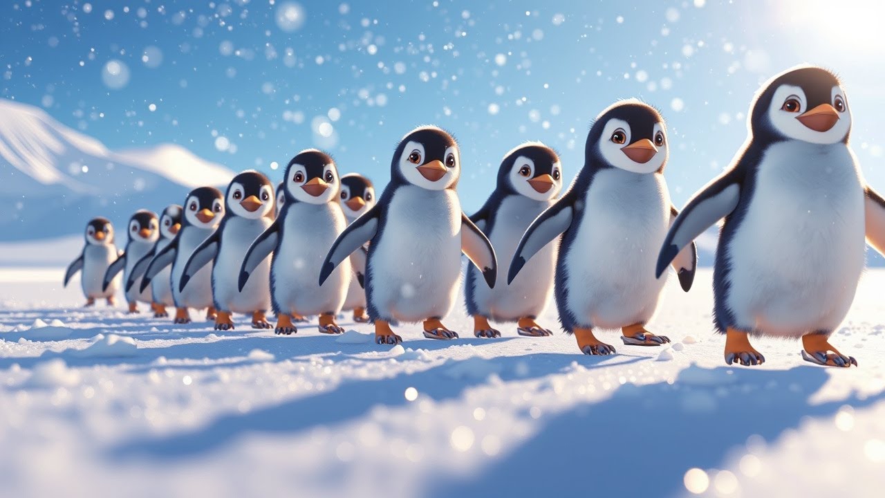 Penguins on Parade POEM | Fun Poem for KIDS | English Fun Rhyme For ...
