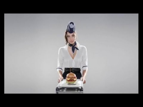 TV Spot - Carl's Jr. - Mile High Bacon Thick Burger - Flight Attendant ...