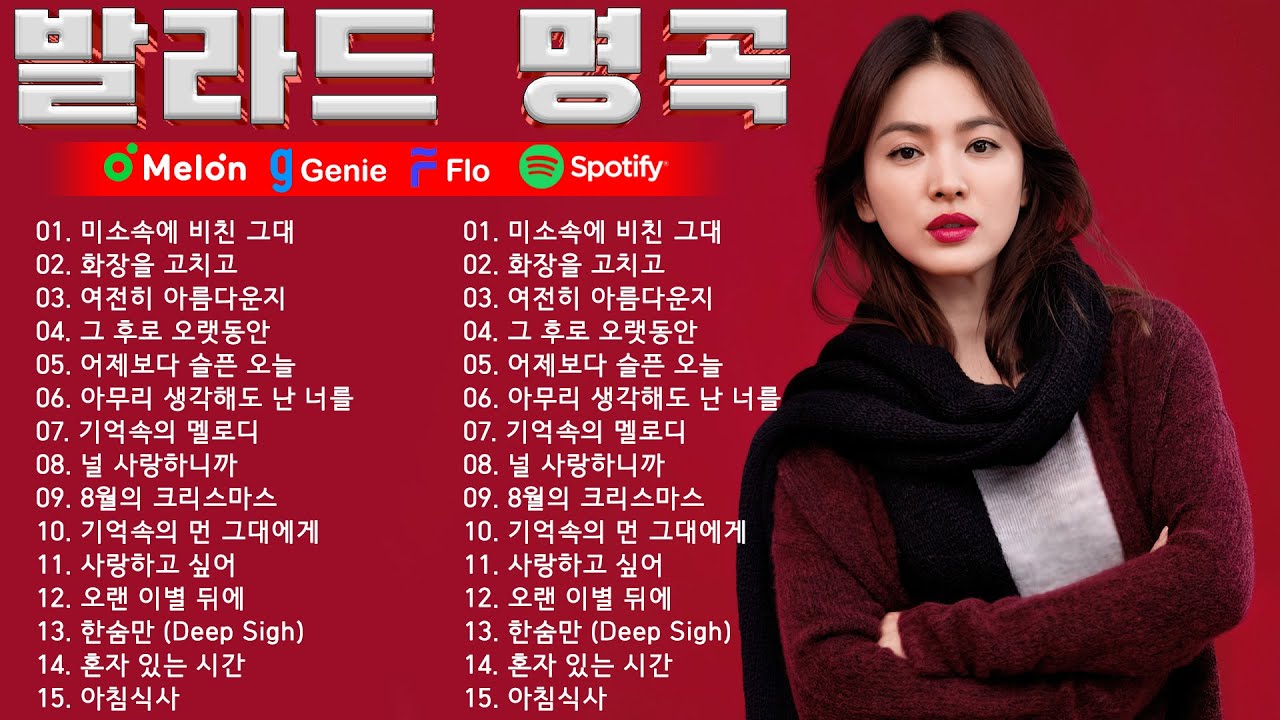 감성 발라드 명곡 ️ Top 100 베스트 발라드 모음 양파 지친 마음을 위로하는 노래 김필양파 이승기왁스김범수소울스타