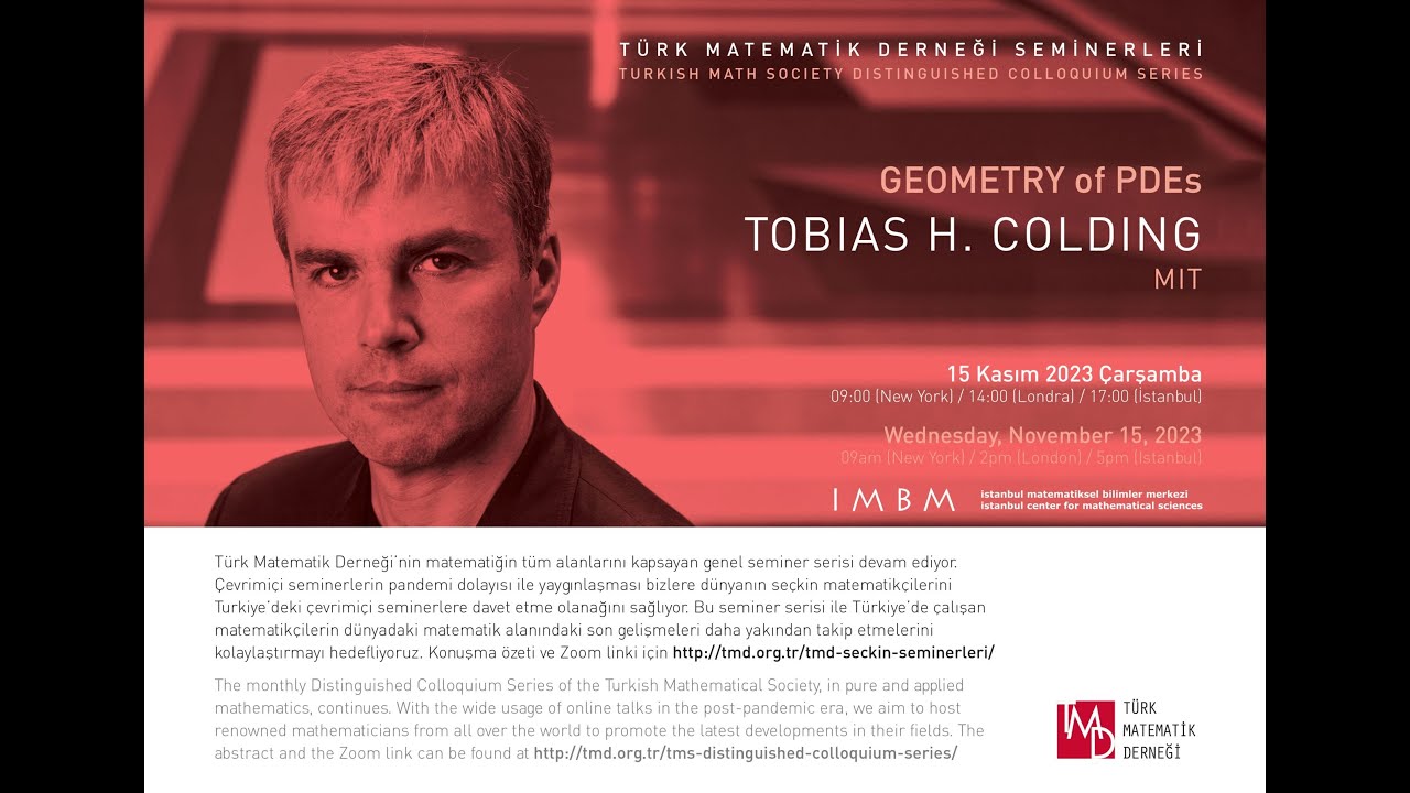 Tobias Colding - Geometry of PDEs - YouTube