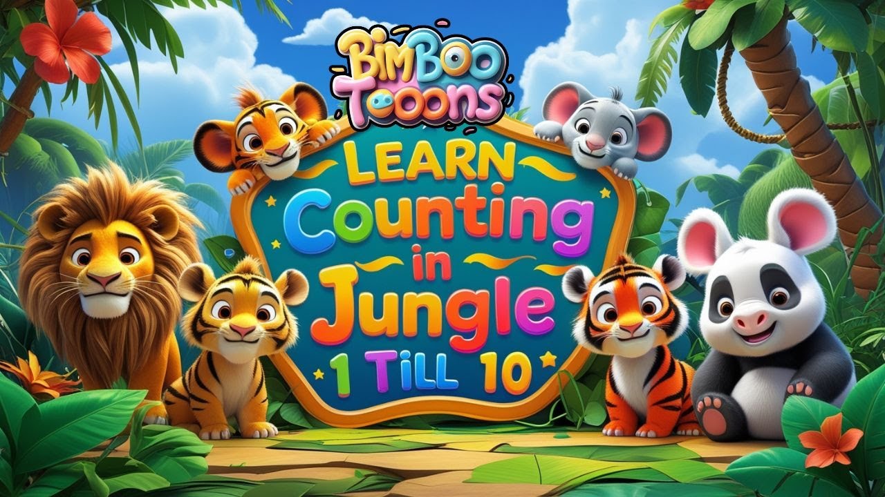 Learn Numbers 1-10 with Cute Baby Animals in the Jungle! - YouTube