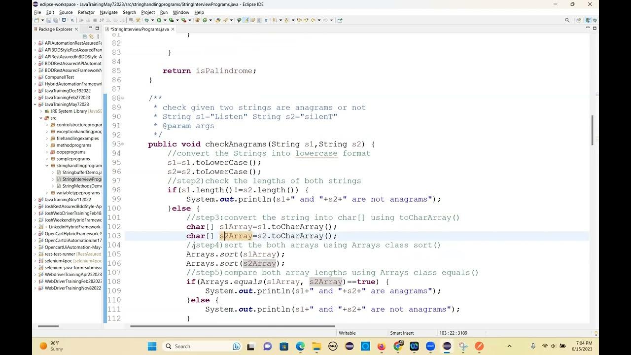 CoreJava String Interview Programs Part2 June 15 2023 - YouTube