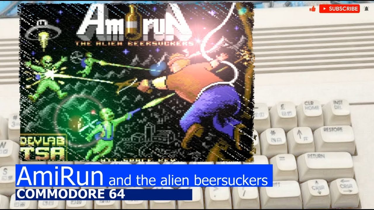 Commodore 64 -=AmiRun and the alien beersuckers=- - YouTube