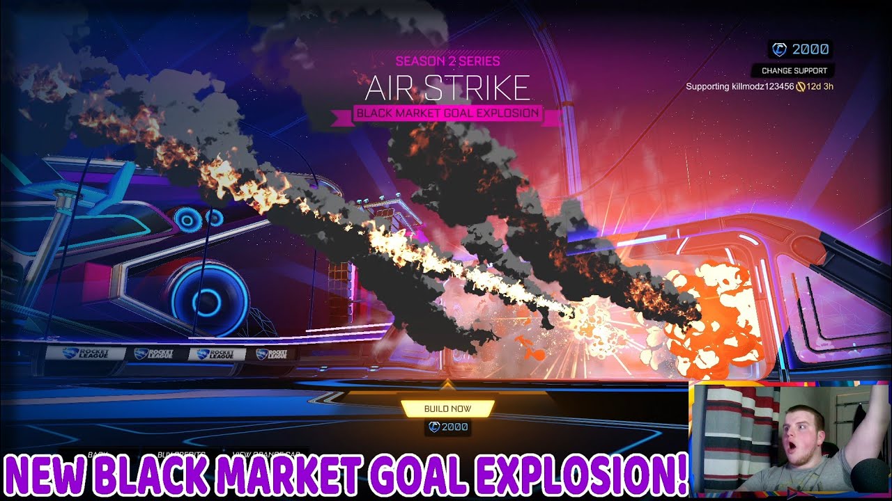 *NEW* AIR STRIKE BLACK MARKET GOAL EXPLOSION IN ROCKET LEAGUE! (ROCKET ...