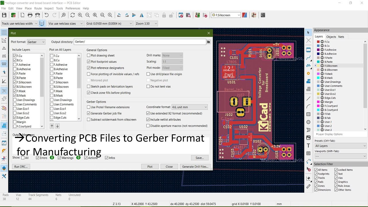 21 KiCad Tutorial: Converting PCB Files to Gerber Format for Manufacturing - YouTube