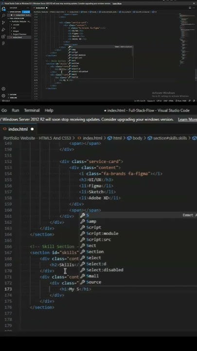 Skills Section Using Html Css Html Css Javascript Python Coding