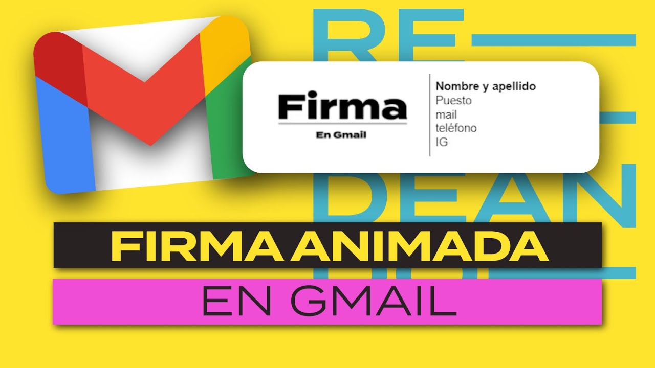 crear FIRMA animada para gmail 📧 | After Effects | Photoshop | Google ...
