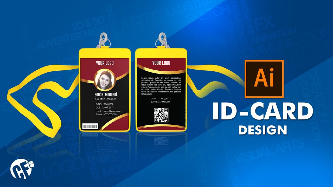 ID Card Design | Adobe Illustrator CC - YouTube